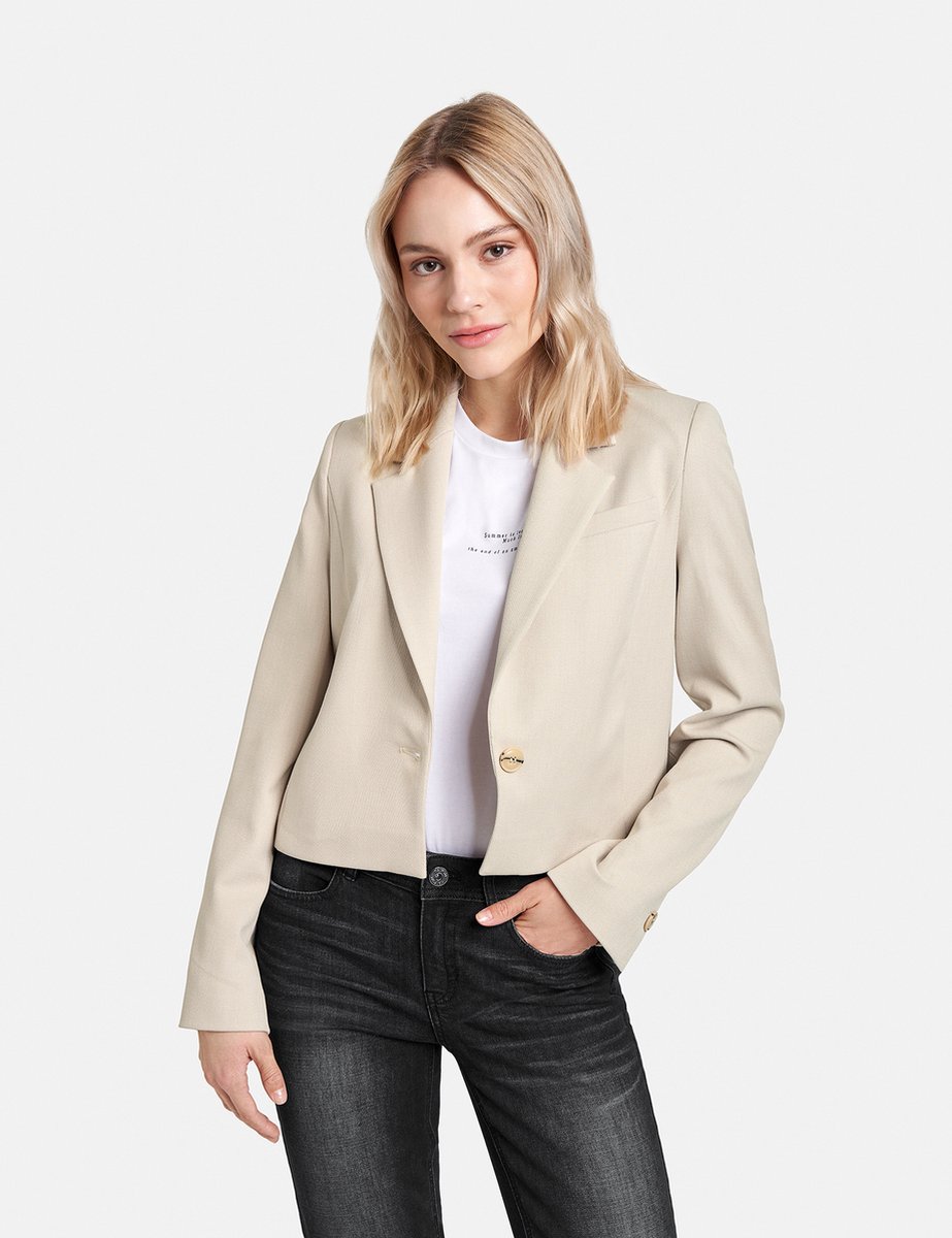 TAIFUN Dames Korte blazer met revers | bol.com