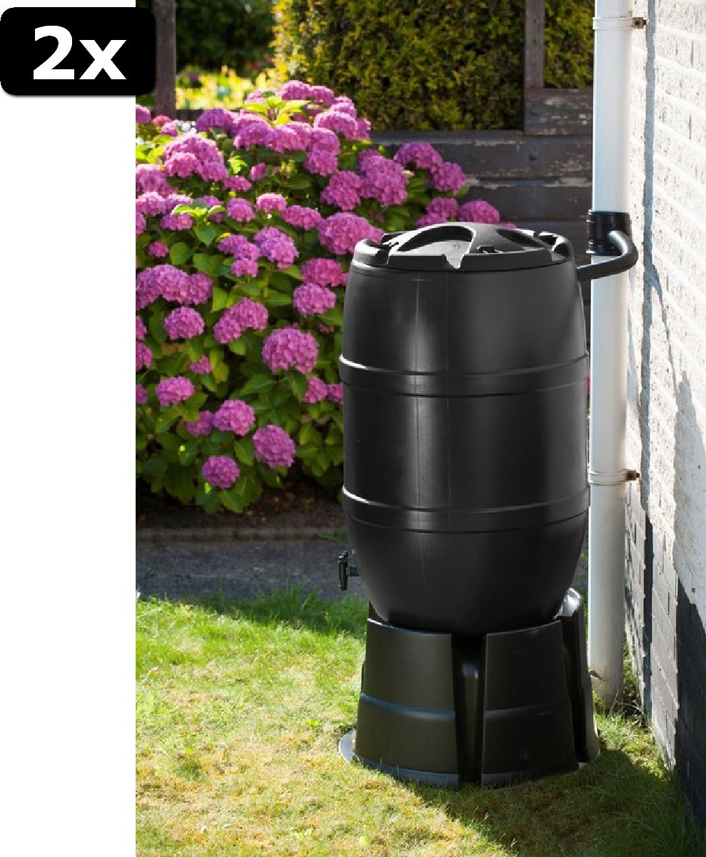 2x Nature - Regenton - 120L - H81 x √ò51 cm - zwart | bol.com