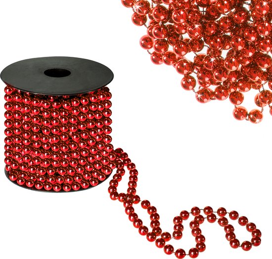 Springos Kerstslingers | Kralenslingers | Kerstversiering | 10 m | Rood ...