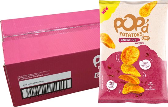 Croky Pop'd Potatoes Barbeque 17 gram - doos 24 zakjes | bol