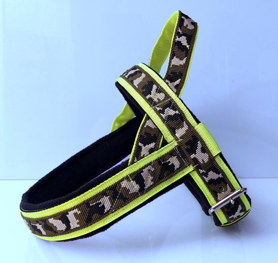 T tuig neon geel camouflage groen anti trek hondentuig | bol