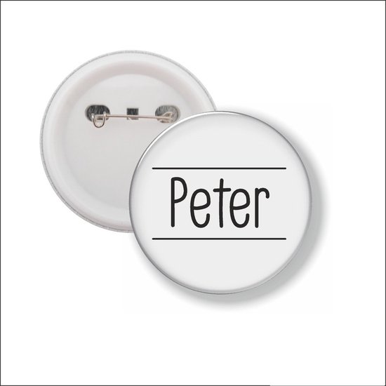 Button Met Speld 58 MM - Peter | bol