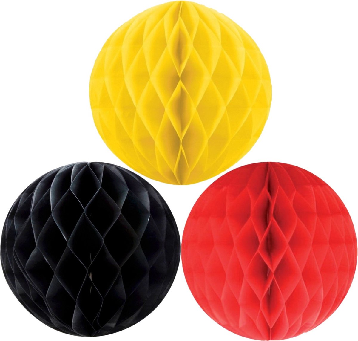 Set de Décorations de Noël de 6 x boules de Noël en papier 10 cm noir ...