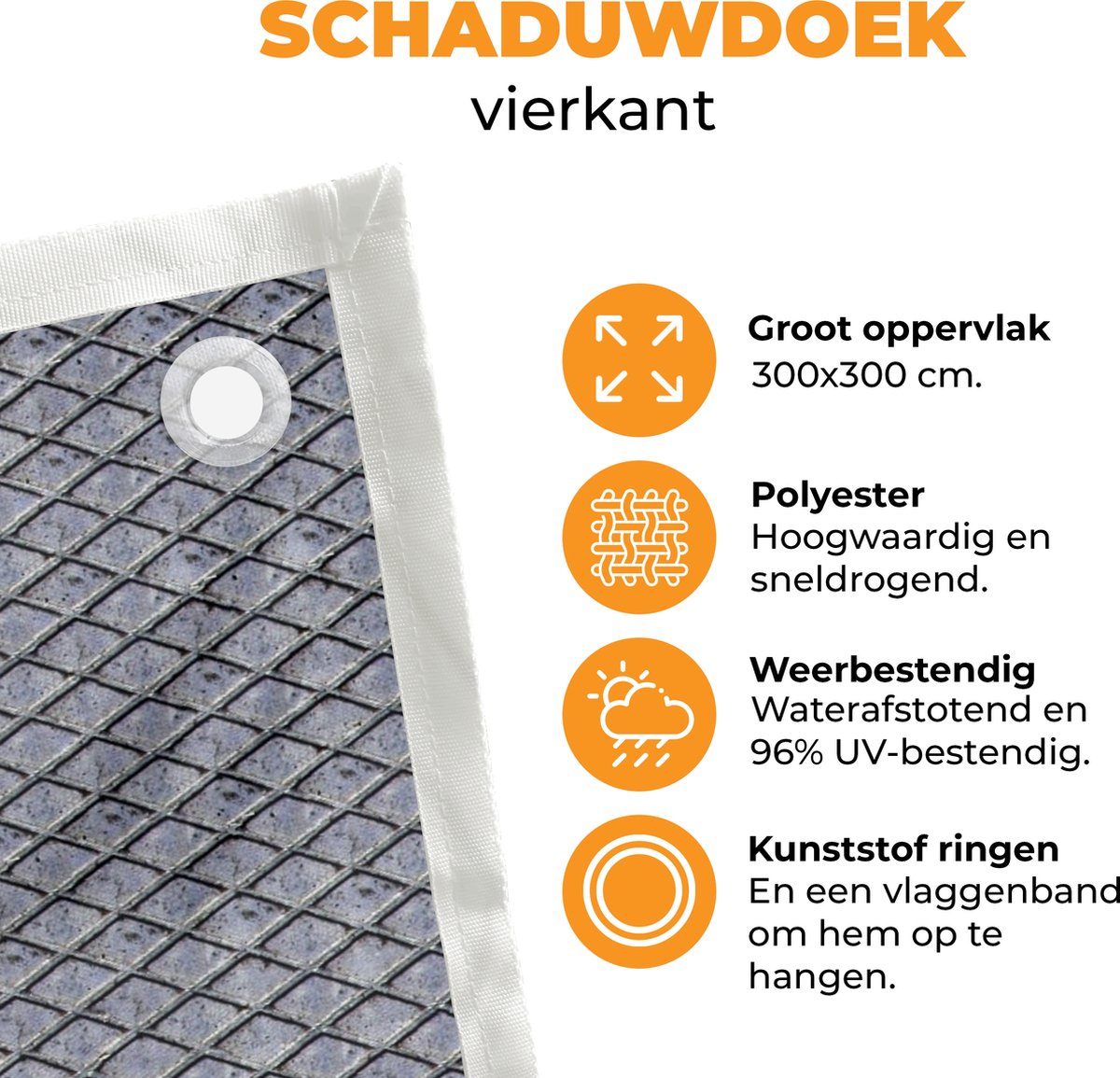 MuchoWow® - Schaduwdoek - Rooster - Metaal - Patronen - 96% UV ...