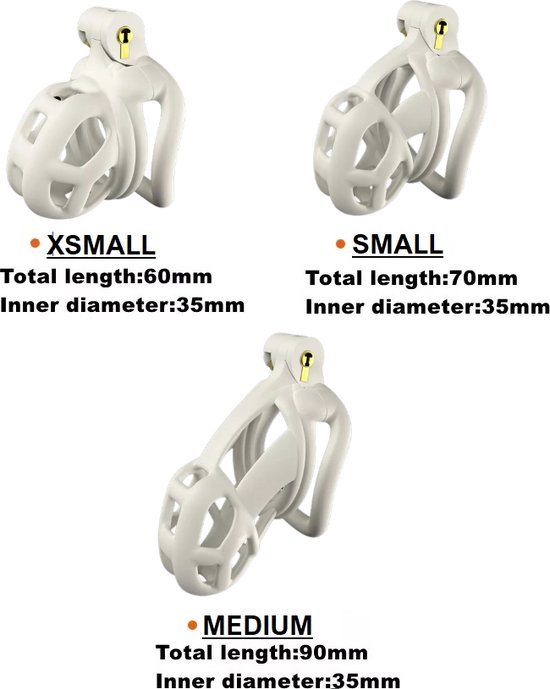 SissyMarket - The Feminizer V2 - Wit - Medium - Peniskooi - Chastity ...