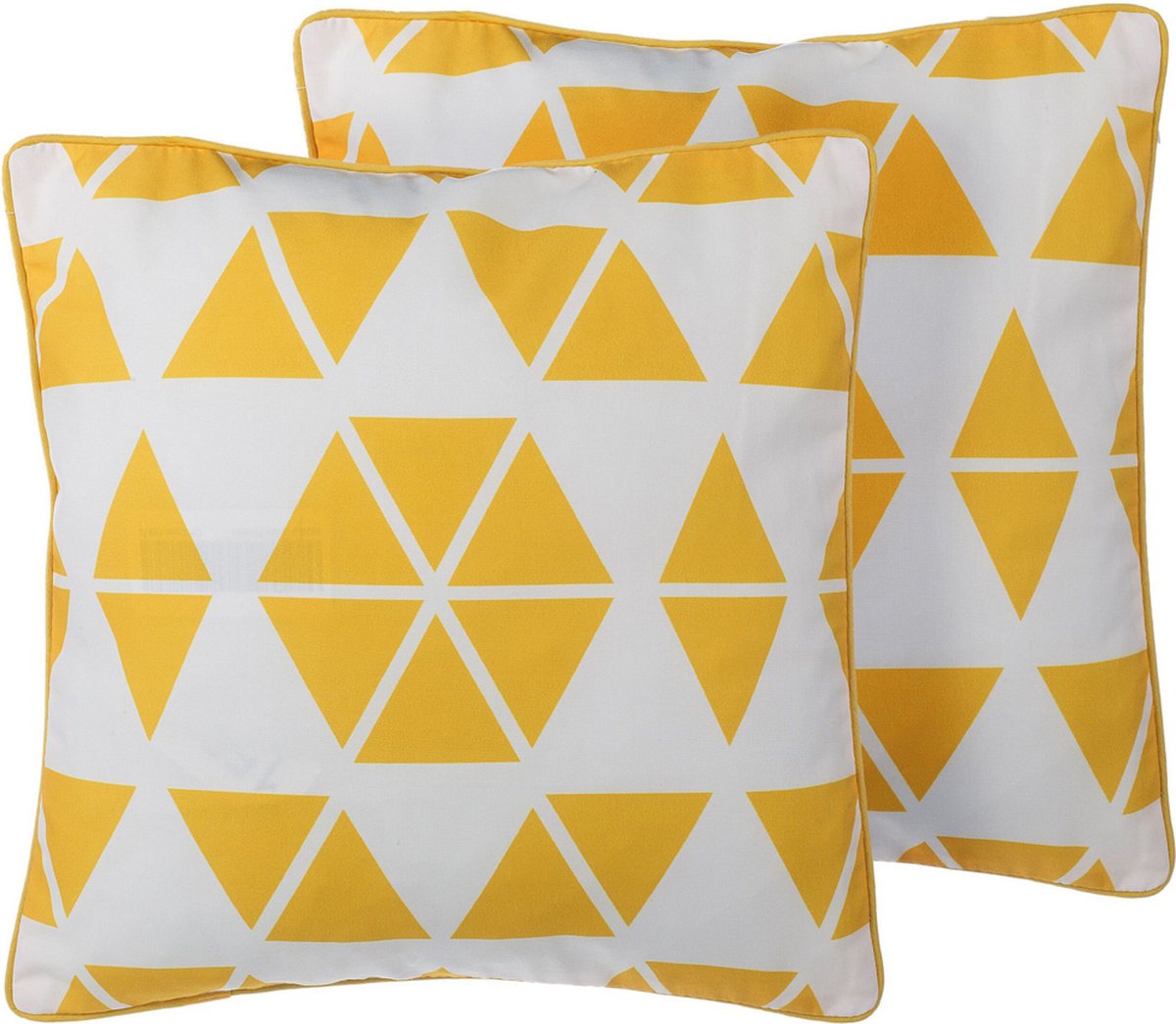 Beliani PANSY - Sierkussen set van 2 - geel - polyester | bol.com