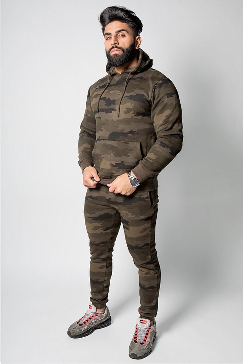 Camouflage Trainingspak heren –Trainingspakken heren - Maat L | bol
