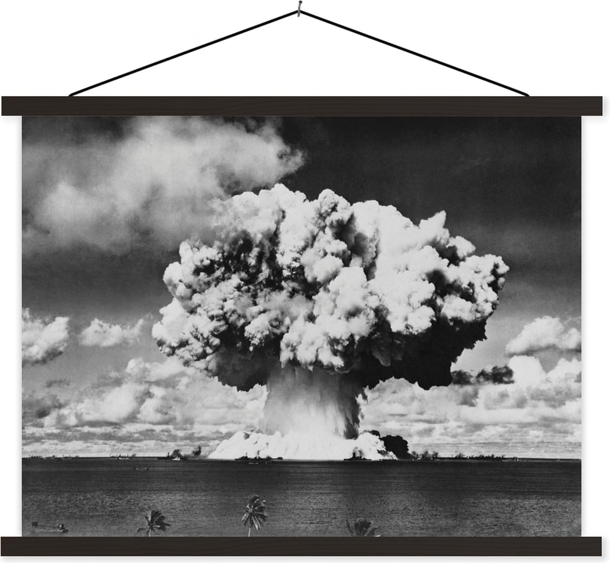 Nuclear Explosion on Baker Day poster textielposter lattes noires 40x30 ...