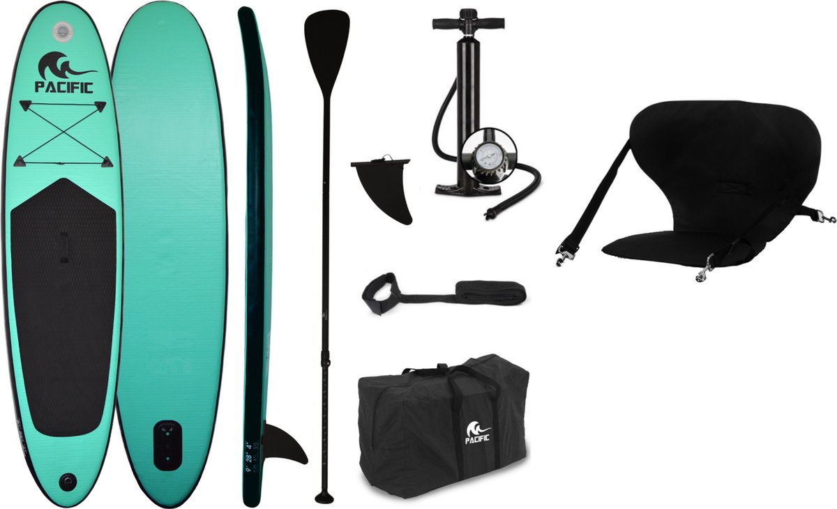 Pacific Ocean Green Sup Board met GRATIS SUP Stoel- Special Edition ...