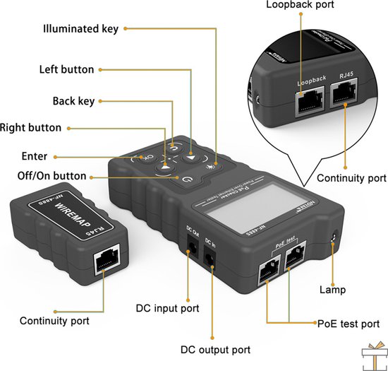 Happyment® Netwerk kabeltester - met Draadzoeker - Kabelzoeker - UTP ...