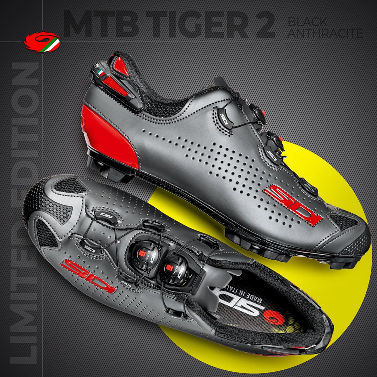 Sidi Mtb Tiger Srs Carbon 2 - Limited Edition ZWART - Maat 46 | bol.com