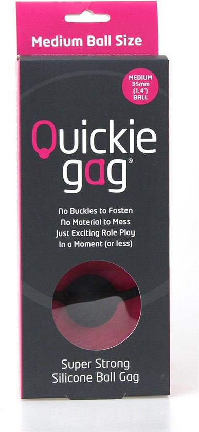 Quickie Gag Medium Ball - Black | bol
