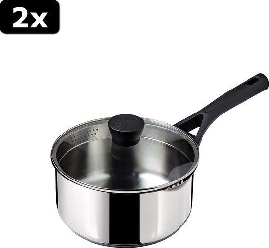 2x Pyrex Expert Touch Steelpan met deksel 16cm | bol.com