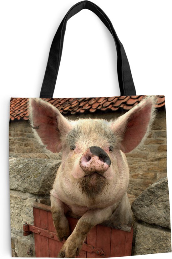 MuchoWow® Schoudertas - Strandtas - Shopper Varken - Roze - Dier ...