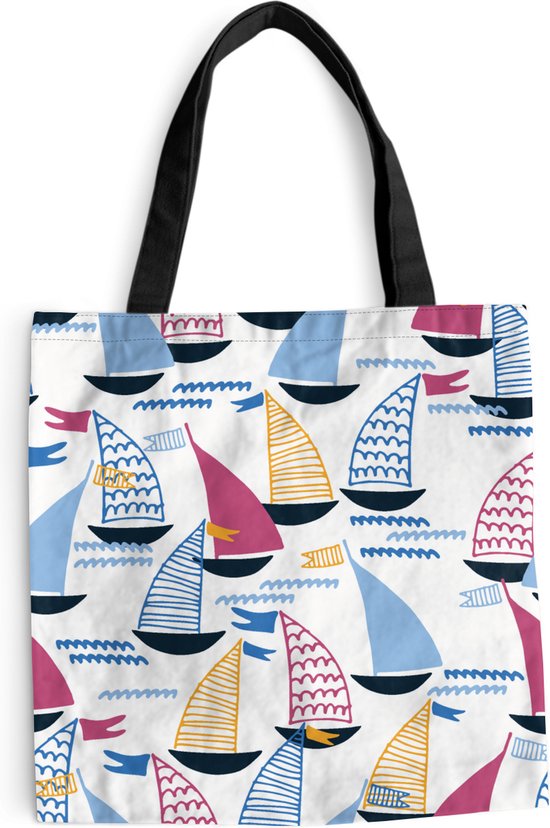 Schoudertas - Strandtas - Shopper Boot - Zeil - Regenboog - Zee ...