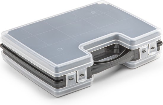Forte Plastics - 2x opberg vakjesdoos/Sorteerboxen - 21-vaks kunststof ...