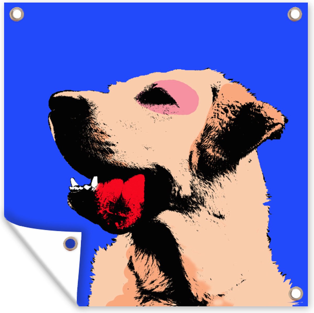 Tuin poster Een popart van Labrador retriever - 200x200 cm | bol.com