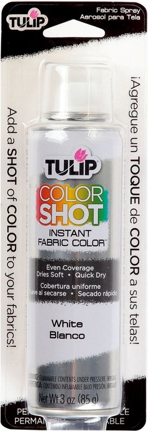 Tulip ColorShot instant fabric color spray Wit | bol.com
