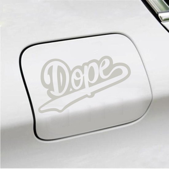 Bumpersticker - Dope - 10 X 18 - Zilver | bol.com