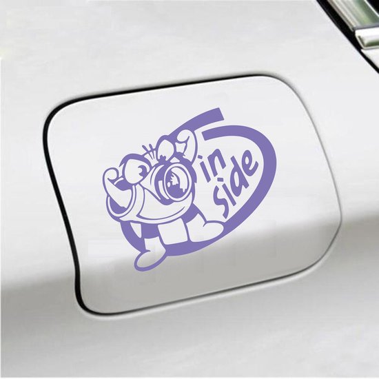 Bumpersticker - Turbo Inside - 12 X 15 - Paars | bol.com