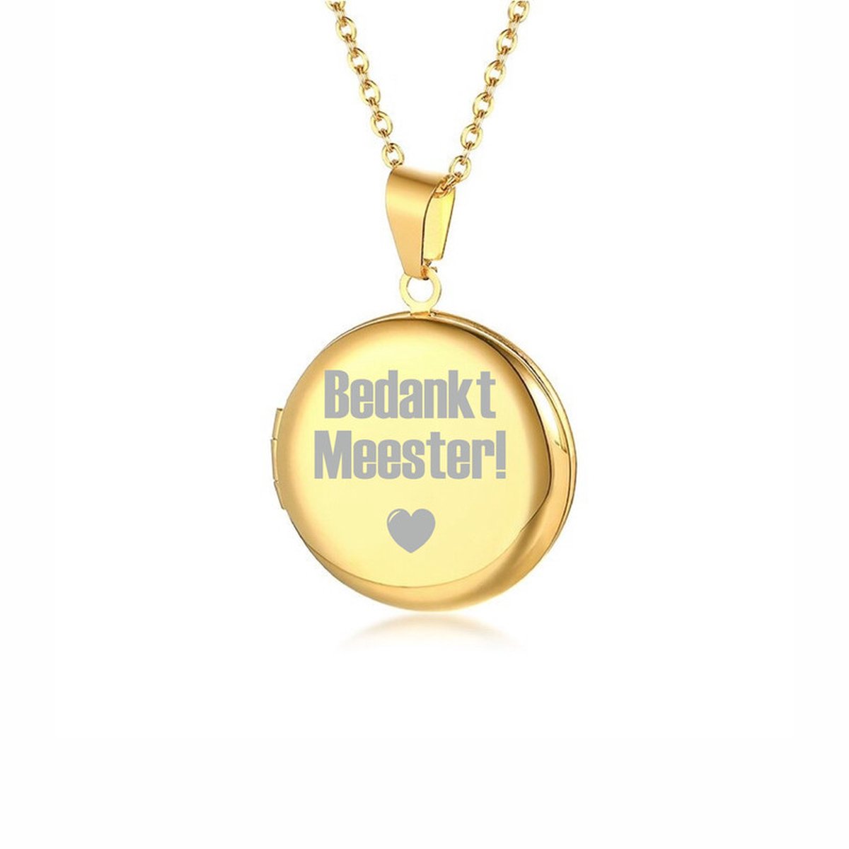 Fotohanger Met Ketting En Gravering - Rond - Bedankt Meester | bol.com