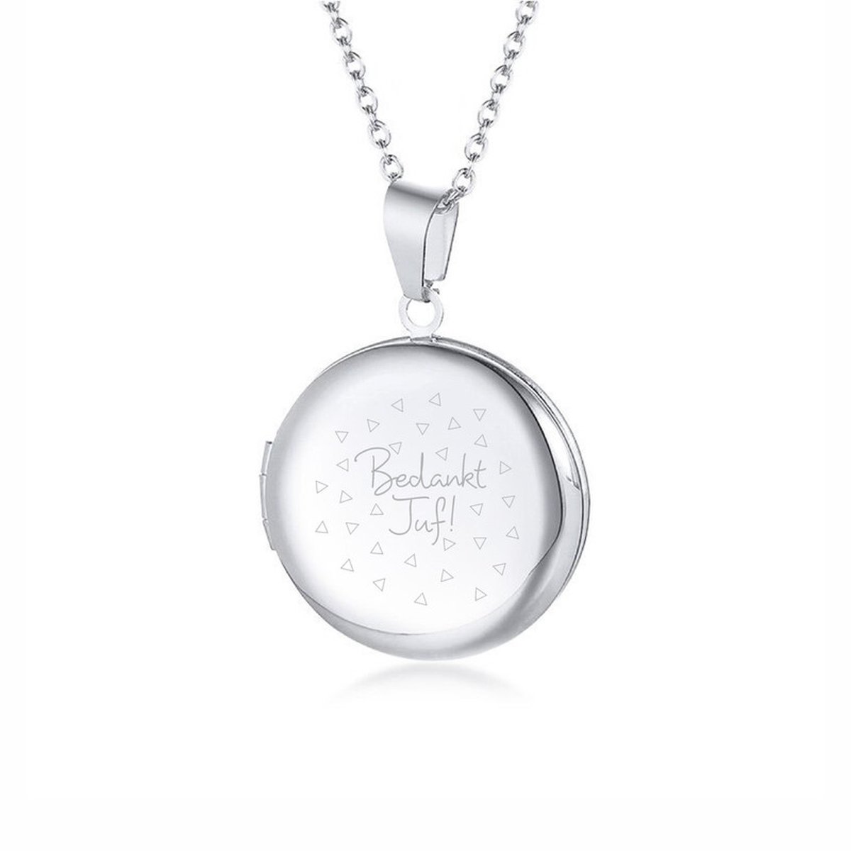 Fotohanger Met Ketting En Gravering - Rond - Bedankt Juf | bol.com