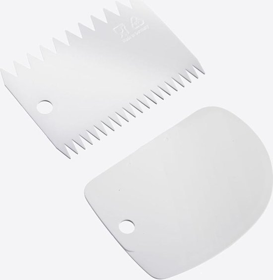 Westmark set van 2 deegschrapers uit kunststof wit 8.7x12.2x0.3cm | bol
