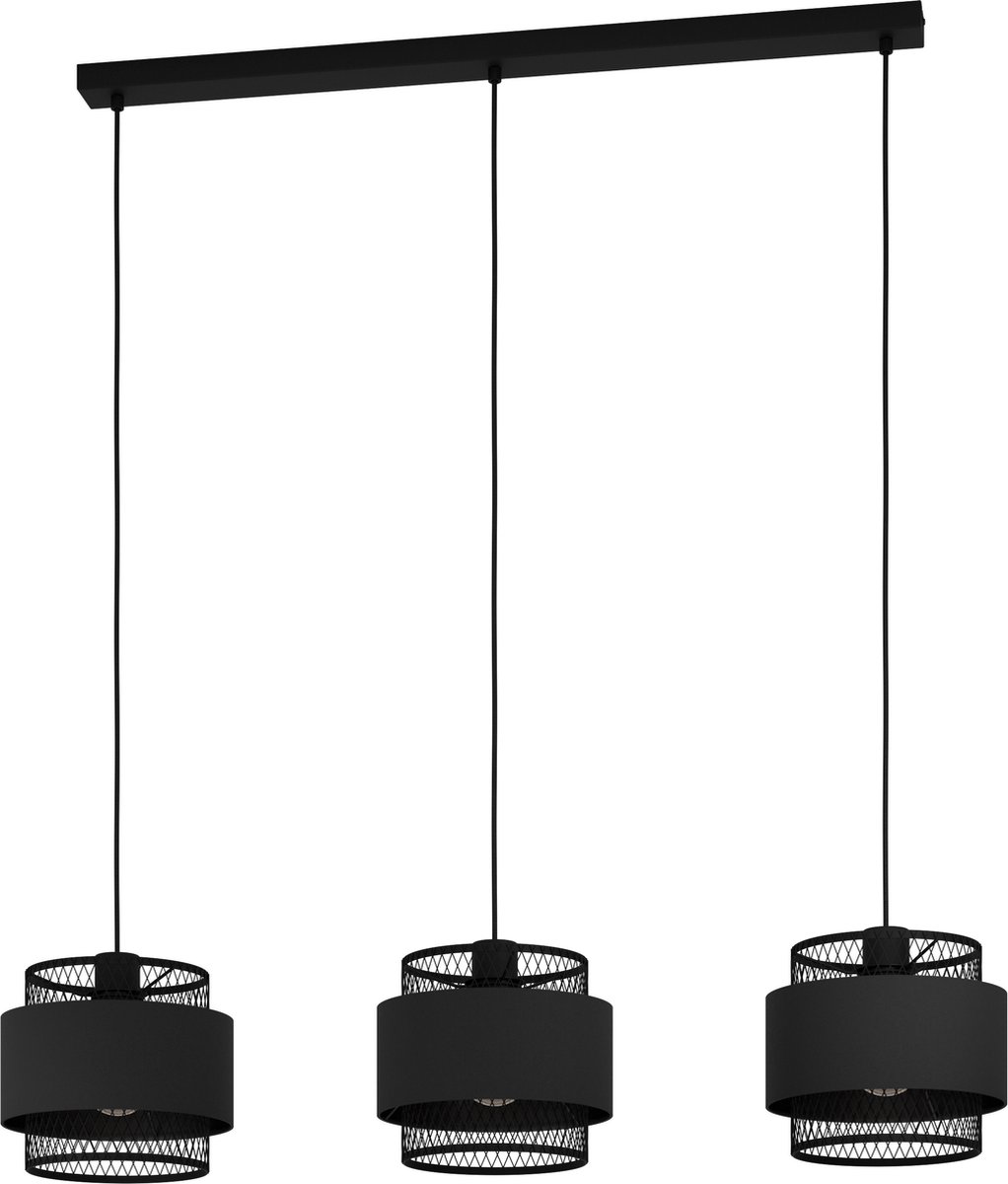 EGLO Bazely Hanglamp - E27 - 99 cm - Zwart | bol.com