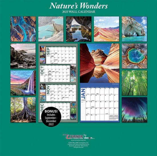Nature's wonders Kalender 2023 - 30x30cm | bol.com