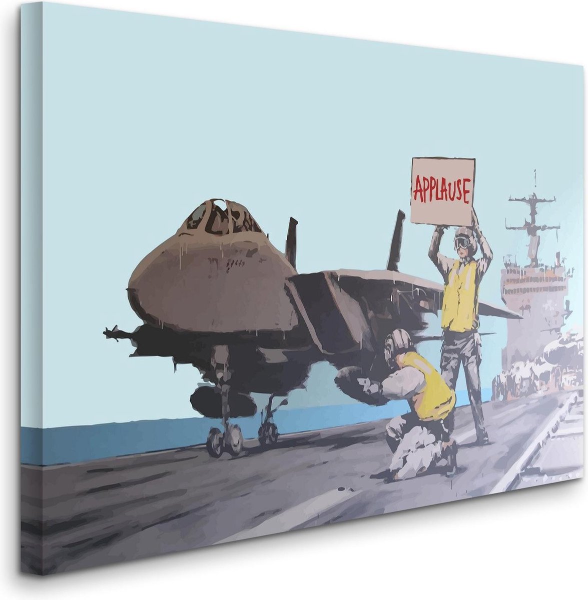 BANKSY Applause Jet Aircraft Carrier Canvas Print | bol.com