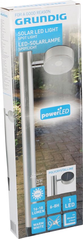 Grundig Solarlamp 65 Cm Led Zilver | bol.com