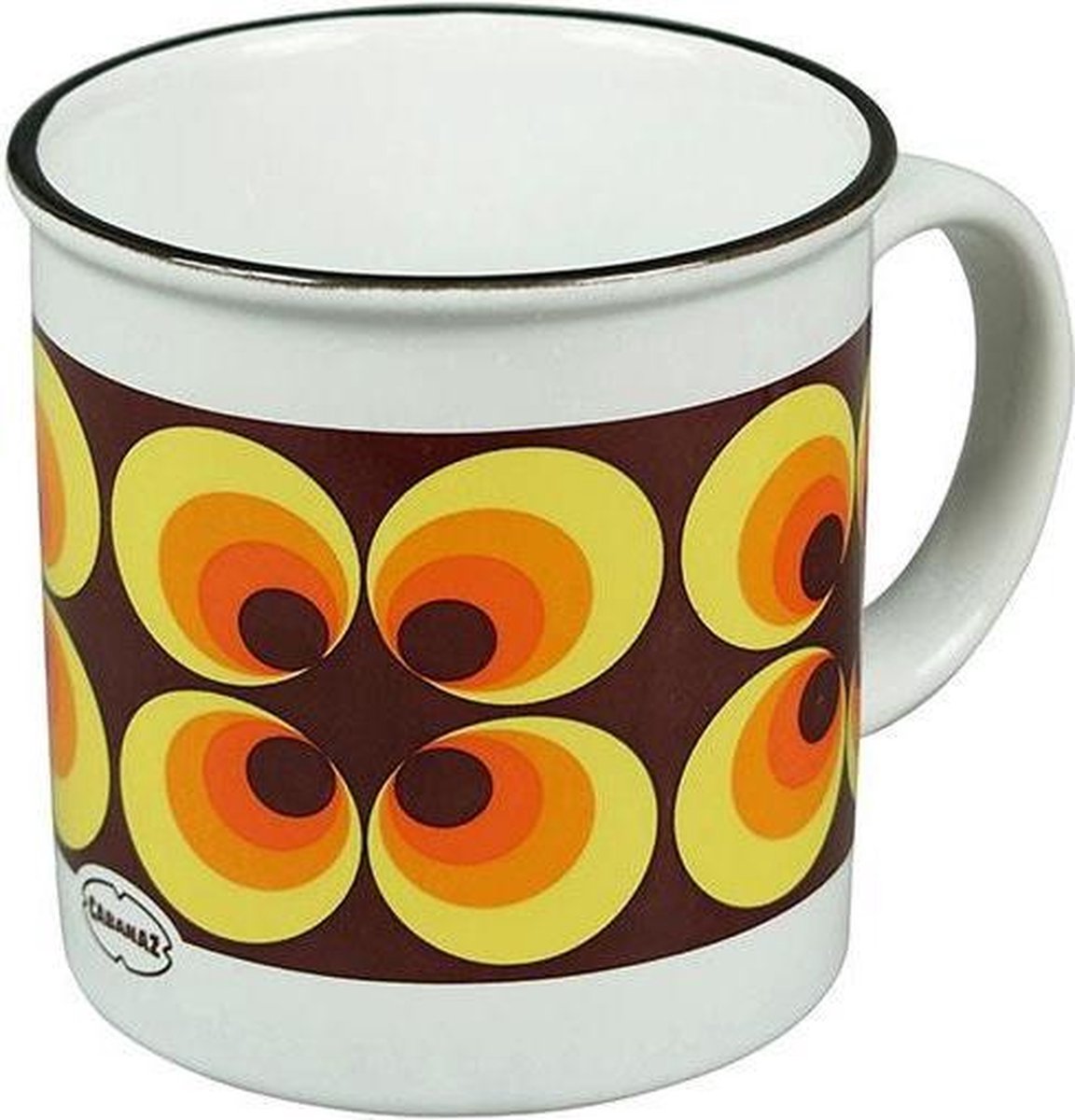 CABANAZ - mok, Ramona, retro, keramiek, TEA/COFFEE MUG, 250 ml, geel | bol