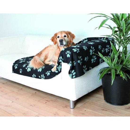 TRIXIE | Trixie Barney Fleece Hondendeken Zwart/grijs | bol.com