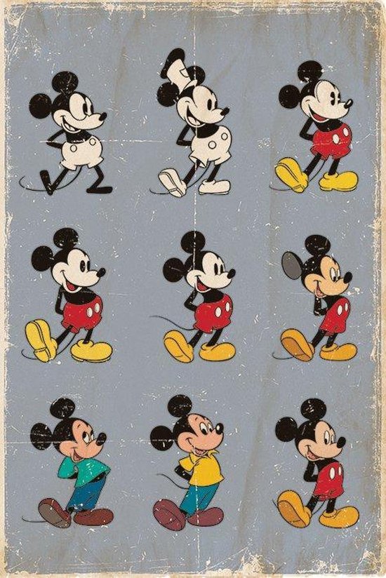 Pyramid Mickey Mouse Evolution Poster 61x91,5cm | bol.com