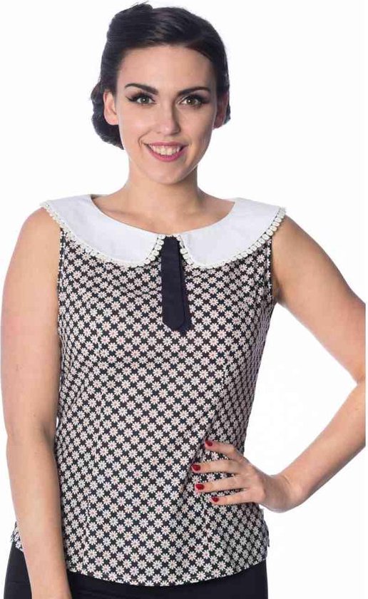 Dancing Days - DITSY DAISY Mouwloze top - S - Blauw | bol