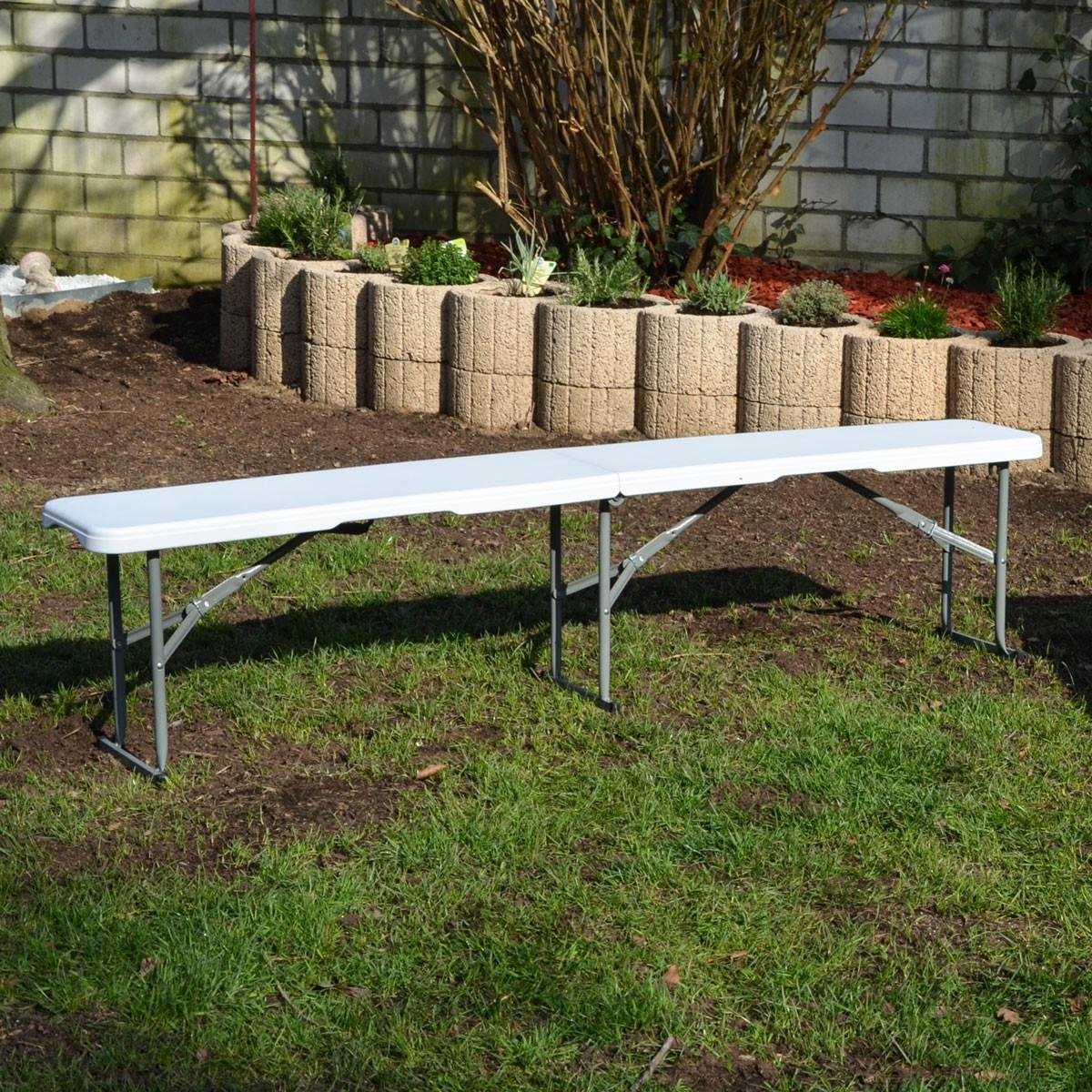 Kunststoff Bierbank - Klappbar 182x27x43 - Sitzbank - Gartenbank ...