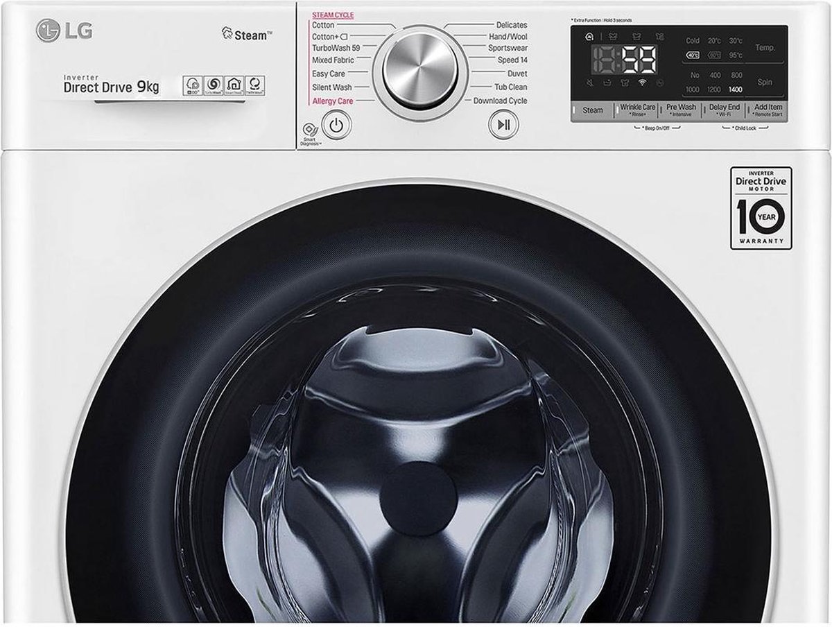LG F4V909P2E wasmachine Voorbelading 9 kg 1400 RPM Wit | bol