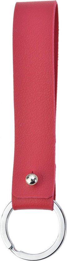 Melady Sleutelhanger Roze Kunstleer, Metaal Sleutelhanger met Koord ...