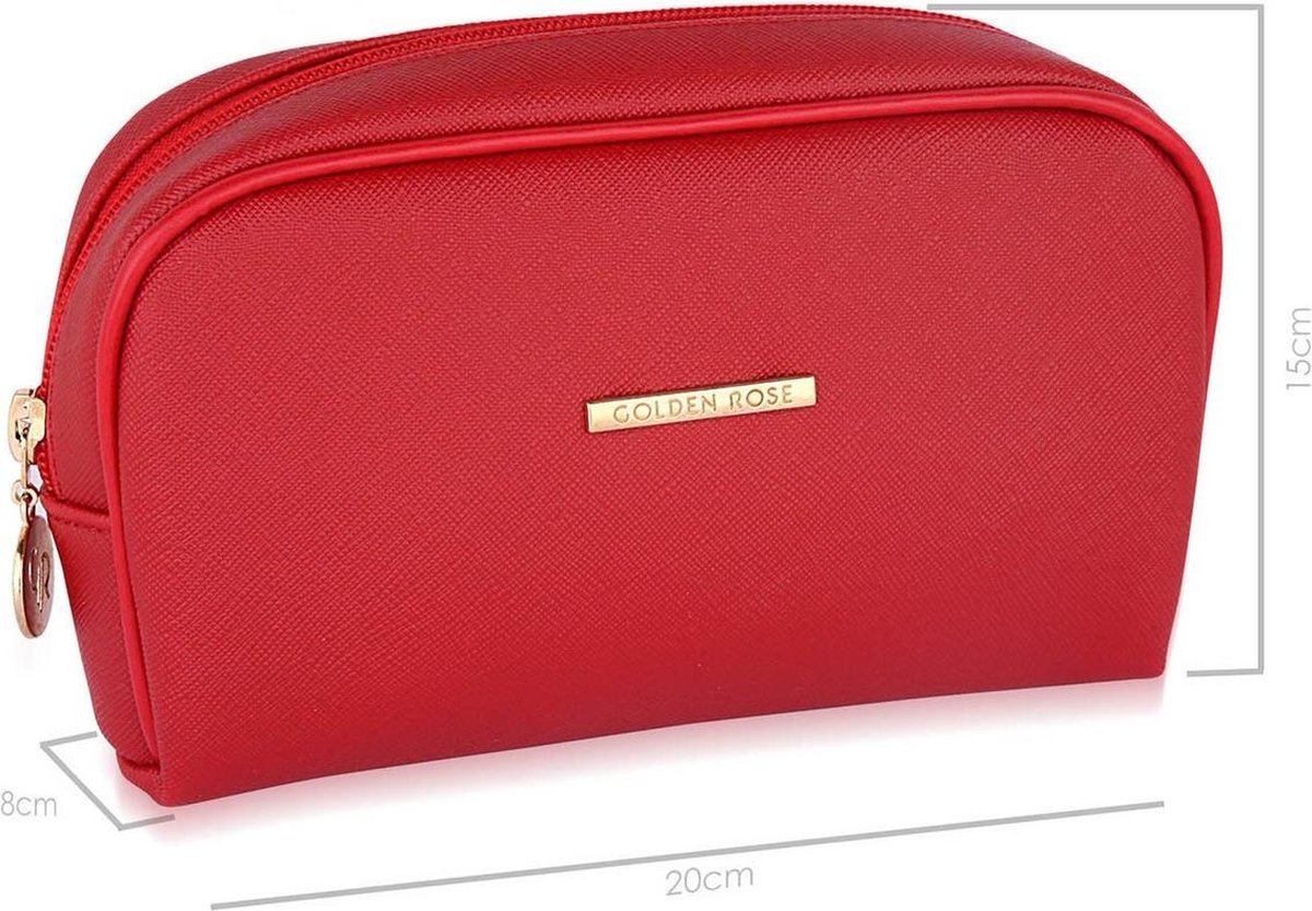 Golden Rose Make-up Bag Red Rode Makeup tas - Toillettas | bol