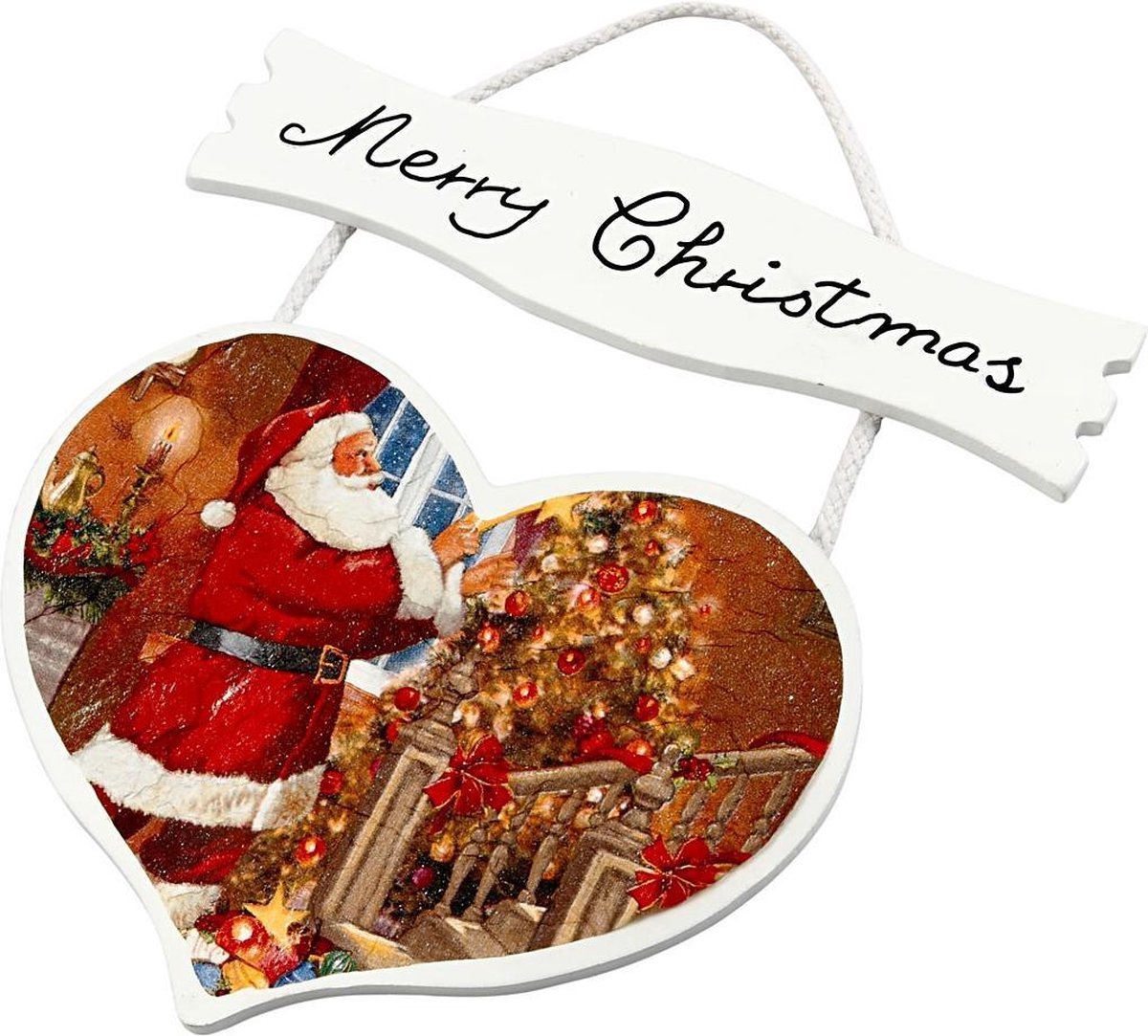 Hart met bord, afm 28x19 cm, dikte 5 mm, 1 stuk | bol.com