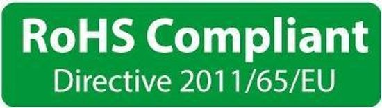 Sticker 'RoHS Compliant' 25 meter op rol 15 x 45 mm | bol.com