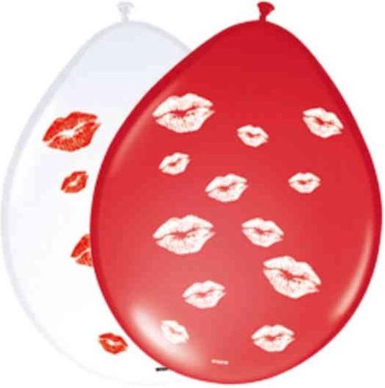 Romantische Ballonnen met Lippen - 8 stuks | bol.com