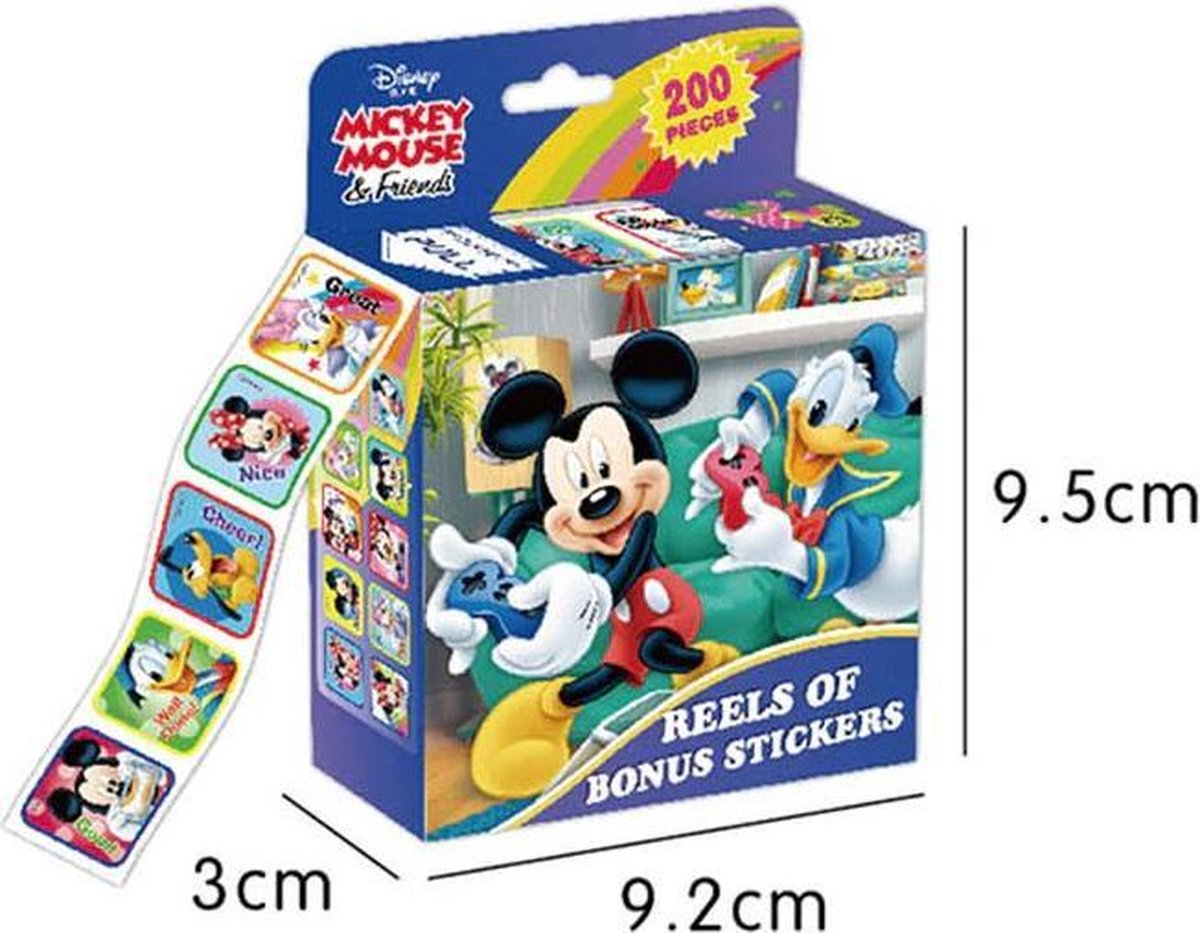 Stickerrol 200 stickers Disney Mickey Mouse en vriendjes | bol.com