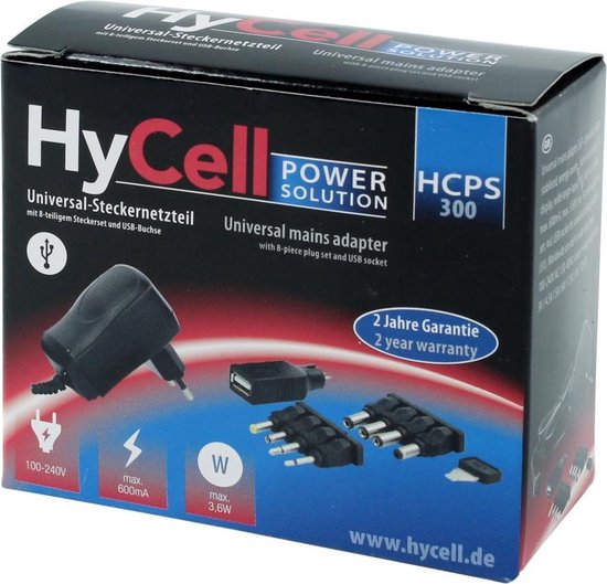 HyCell Oplader HCPS 3.6 300 mA zwart 1201-0005 | bol