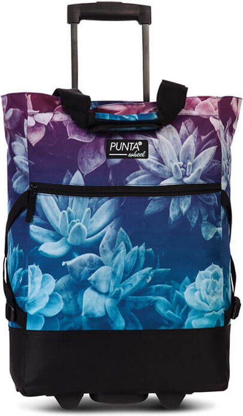 Punta Wheel Trolley Shopper Blauw/Paars | bol