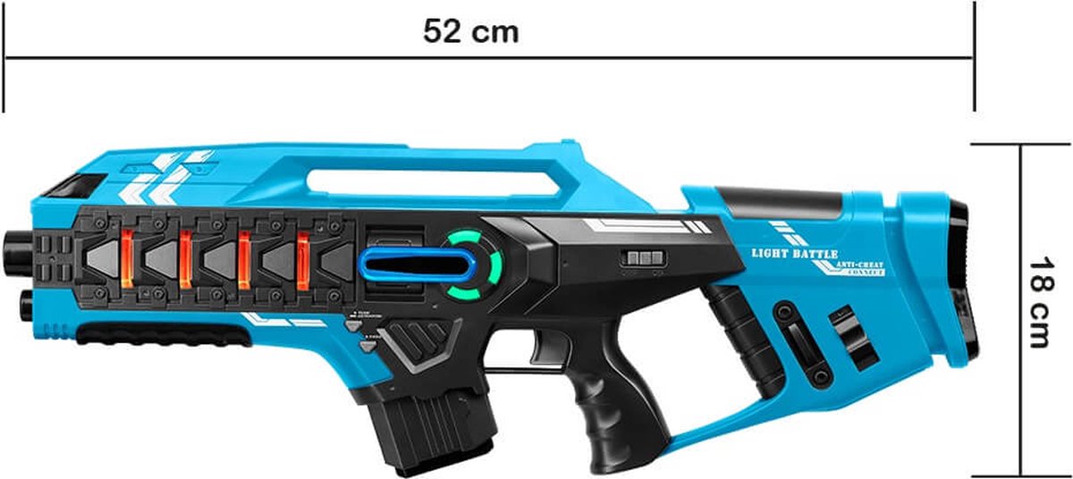 Light Battle Connect Lasergeweren - 4x Mega Blaster Blauw/Groen ...