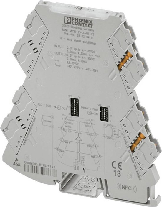 Phoenix Contact MINI MCR-2-UI-UI-PT 2902040 Configureerbare 3-weg ...
