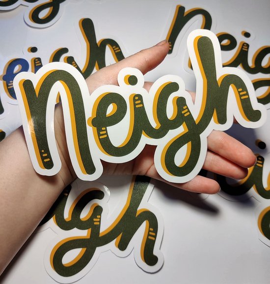 Neigh Sticker - Wilde Dieren - Tekst Quotes Stickers - Deur Stickers ...