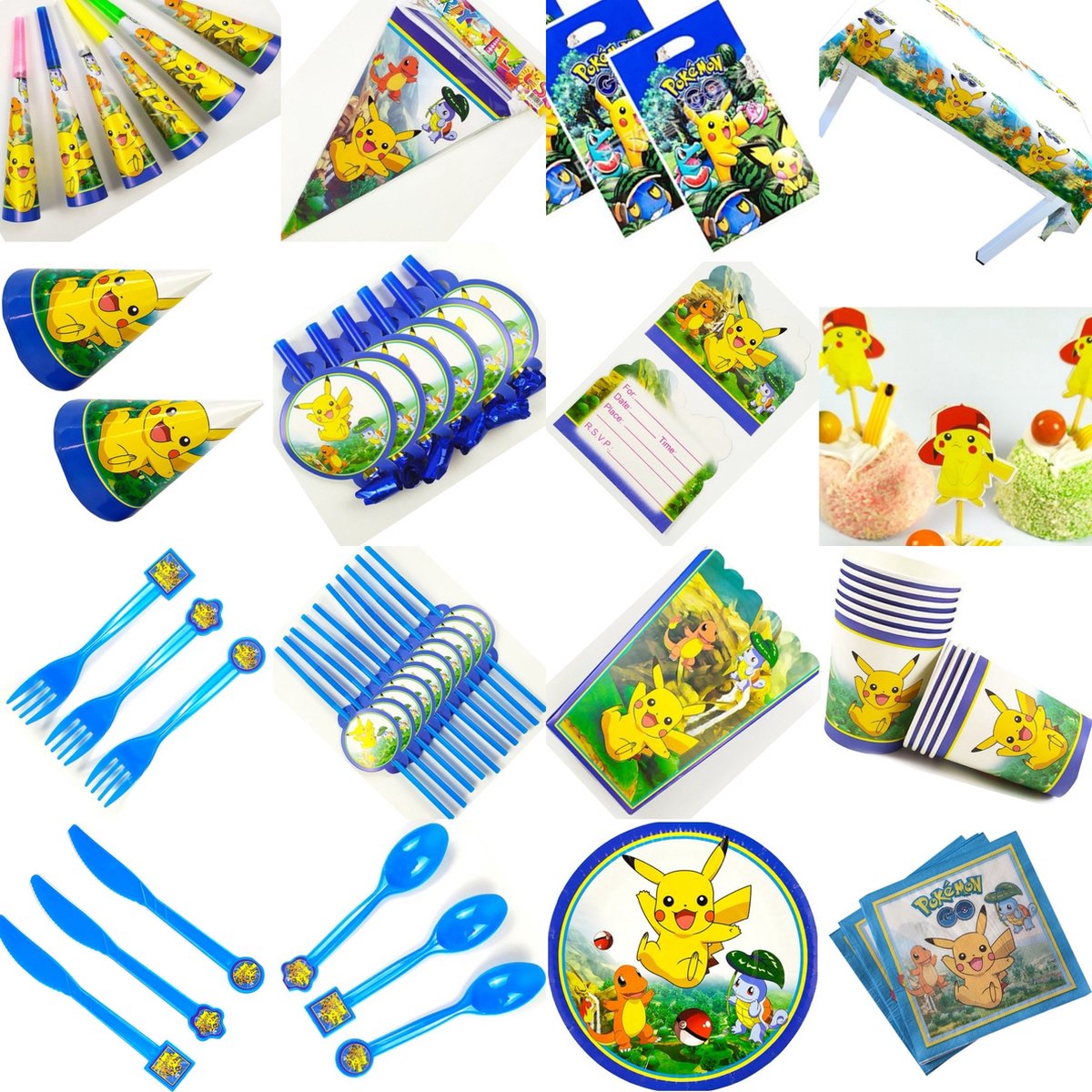 Pokémon versiering Verjaardag set pakket | Pokémon verjaardagsfeestset ...