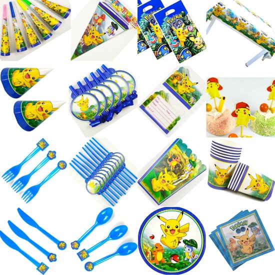 Pokémon versiering Verjaardag set pakket | Pokémon verjaardagsfeestset ...